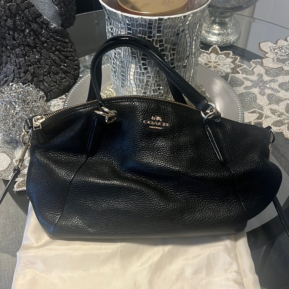 Coach Signature Black Detachable Strap Bag. - Gem